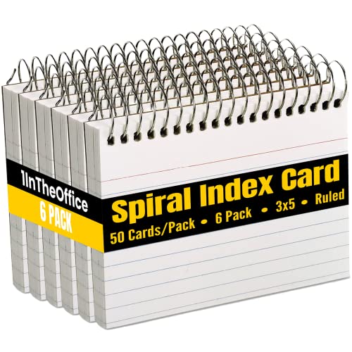 Snapklik.com : Spiral Index Cards 3x5 Ruled, Notecard Spiral Bound ...