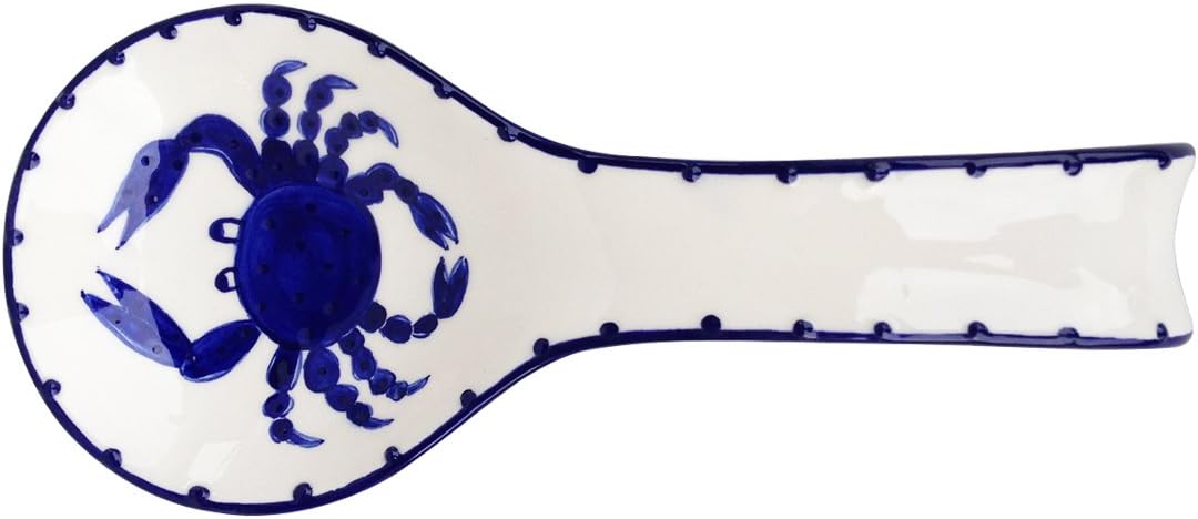 Amazon.com: Blue Sky Ceramic Blue Crab Spoon Rest : Home & Kitchen