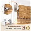 Amazon.com: LazBlinds No Tools No Drill Cordless Bamboo Roman Shades ...