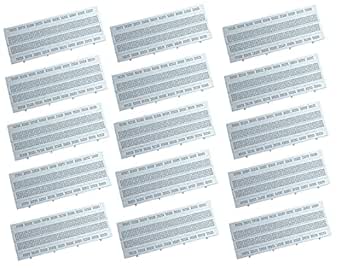 INVENTO 15pcs GL-12 Breadboard 840 Points Solderless Prototype PCB ...