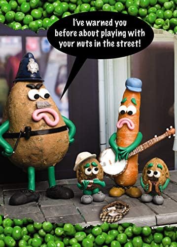 Violent Veg Birthday Card 'Playing with Nuts in the Street' : Amazon.co ...