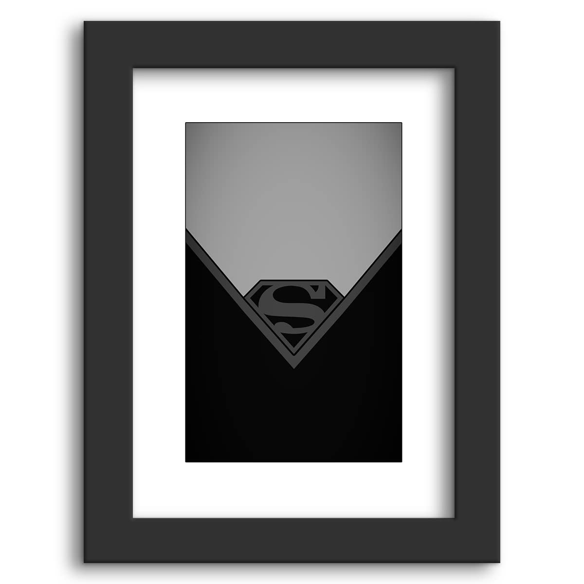 DmcreativityCraft Superman Logo Poster with Frame DC Comics Posters for ...