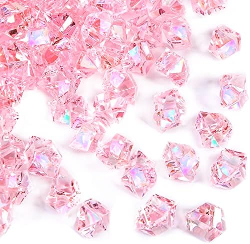 Amazon.com: DomeStar Dazzling Pink Ice Rocks, 180PCS Holographic ...