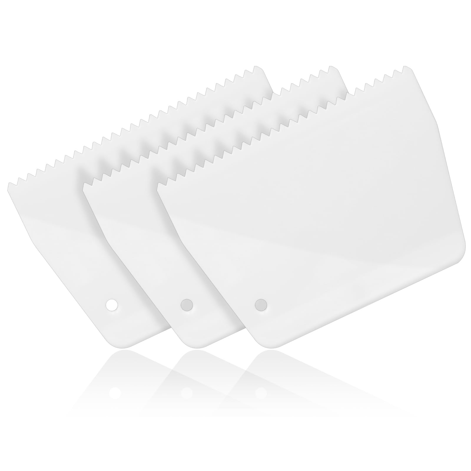 3 Pcs Adhesive Spreader Plastic Trowel 3/16" Tooth Notched Glue ...