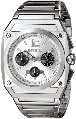 Breil Men's Gear Quartz Watch TW0690 with Silver and Black Chronograph ...