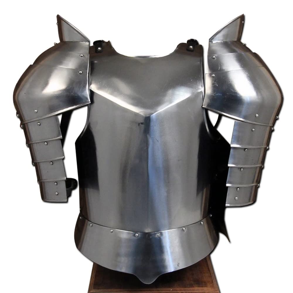 Amazon.com: Medieval Warrior Shoulder Guard Steel Breastplate Armor ...