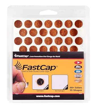 FastCap 9/16" (14mm) Screw Hole Covers. Made from Prefinished Real Wood ...