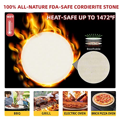 5 PCS Round Pizza Stone Set