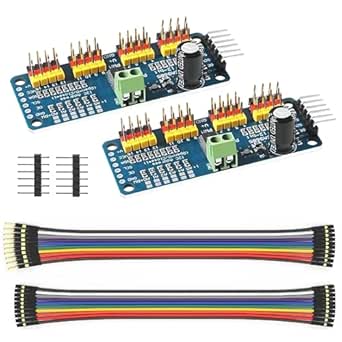 Amazon.com: WWZMDiB 2Pcs PCA9685 16 Channel 12 bit PWM Servo Motor ...