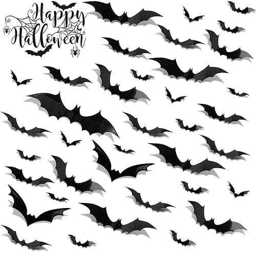 Amazon.com: Halloween Bats Wall Decor, Halloween Bats Decorations ...