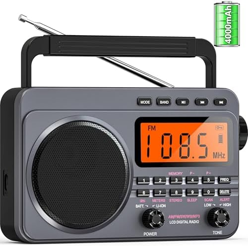 Amazon.com: Digital AM FM Shortwave Radio with Best Reception,4000mAh ...