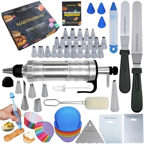 Amazon.com: MARTINARKAS Cake Decorating Kit, 159 Baking Supplies, Icing ...