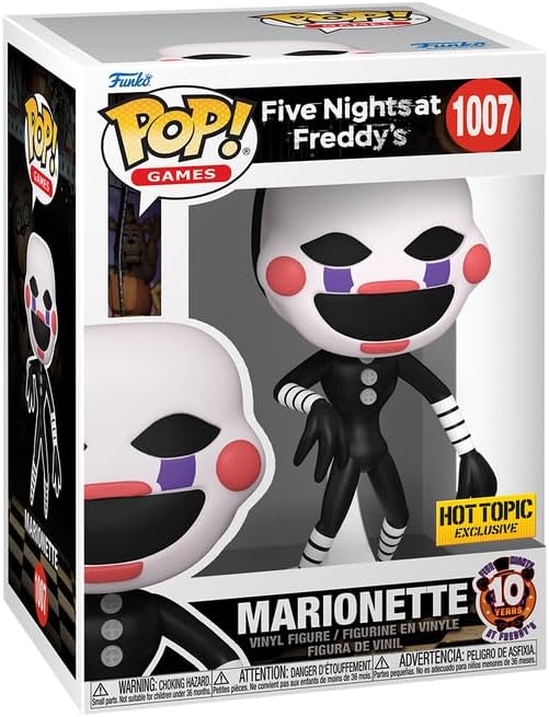 Amazon.com: Funko Pop! Games Five Nights at Freddy's Marionette Vinyl ...