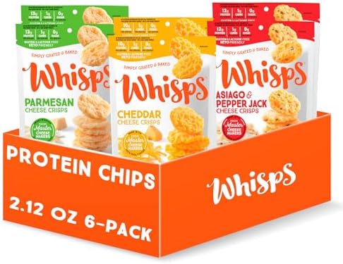 Amazon.com: Whisps Cheese Crisps Parmesan Cheese | Protein Chips ...