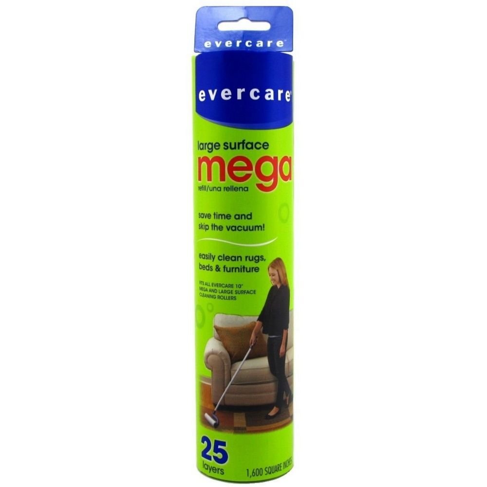 Amazon.com : Evercare Mega Cleaning Roller Refill 25 Sheets 10Inches ...