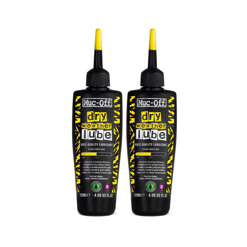 Muc-Off Dry Chain Lube Dry Chain Oil Bicycle 120 ml, Pack of 2 ...