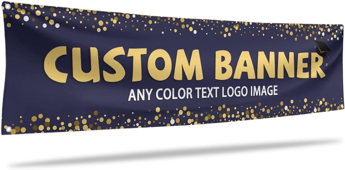 Amazon.com: Yigney Custom Banners, Personalized Customizable Banner ...