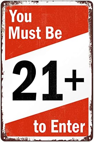 Amazon.com: Warning Signs You Must Be 21+ to Enter Metal Tin Sign ...