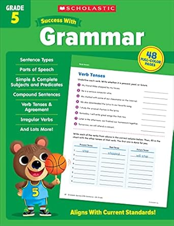 Amazon.com: Scholastic Success with Grammar Grade 5 Workbook ...
