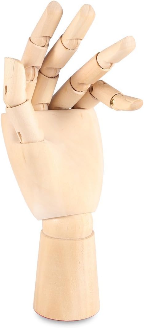Art Wooden Hand,niCWhite Artist Jointed Articulated Mannequin Wood Hand ...
