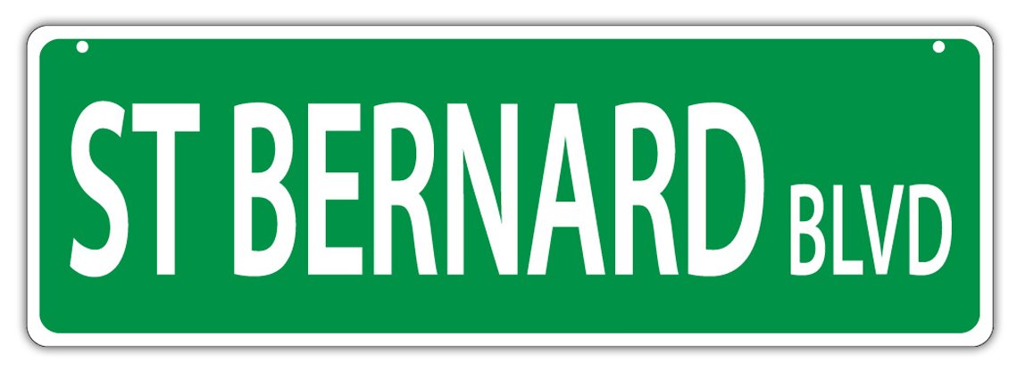 Amazon.com: Crazy Sticker Guy Plastic Street Signs: ST Bernard BLVD ...
