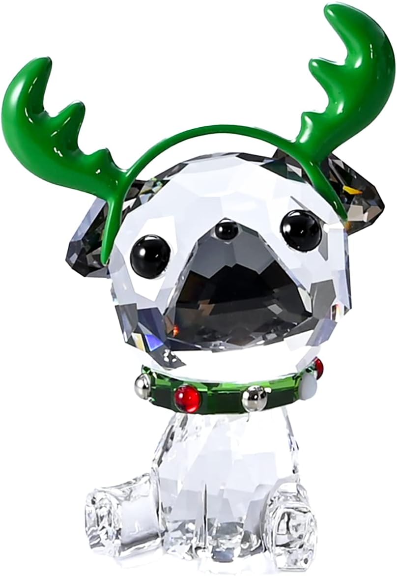 Amazon.co.jp: スワロフスキー フィギュリン Holiday Cheers パグ クリスマス フィギュア 5625661 [並行 ...