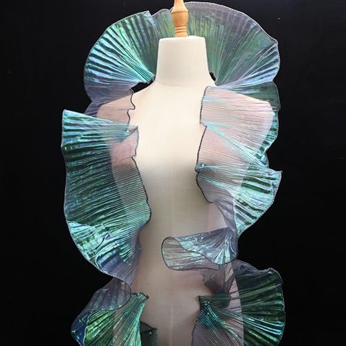 Amazon.com: PH PandaHall 7 Yards Organza Tulle Fabric Ruffle Pleated ...