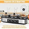 Amazon.com: Triple Slow Cooker, 3×1.5 QT Buffet Servers and Warmers, 3 ...