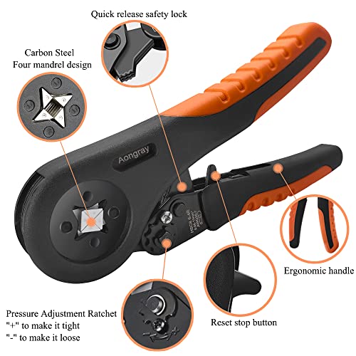Ferrule Crimping Tool Set, Aongray 0.08-10mm Crimping Plier, Self ...