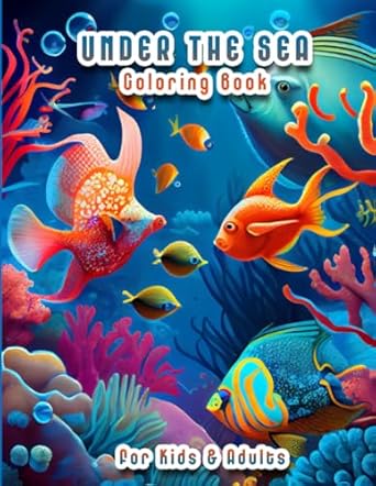 Under the Sea coloring book: Under the Sea Animals: Dolphins, Fish ...