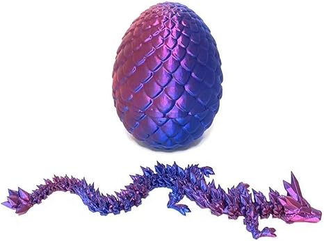 Amazon.com: PETBSNVB 12" 3D Printed Dragon in Easter Eggs, Easter ...