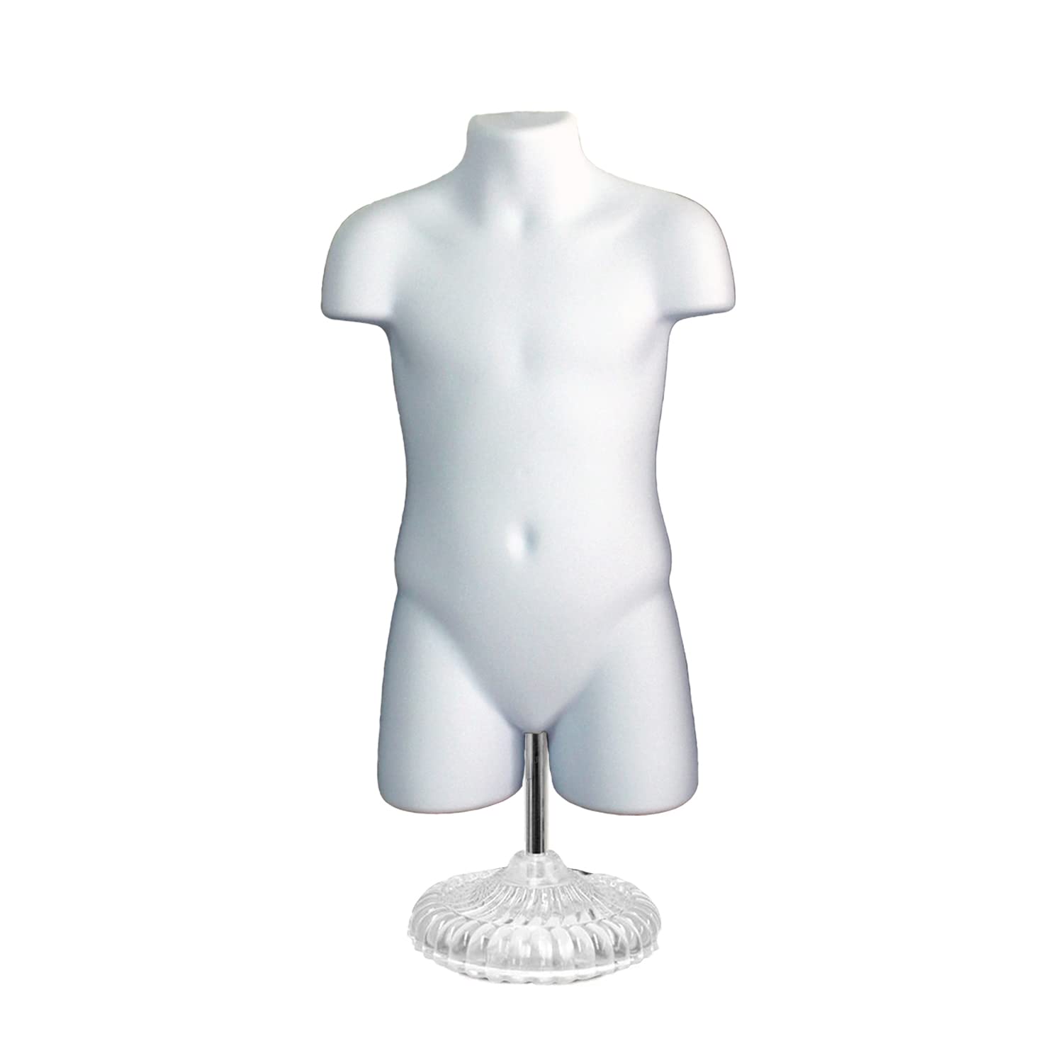 Amazon.com: DisplayTown White Child Mannequin Torso, Dress Form Hollow ...