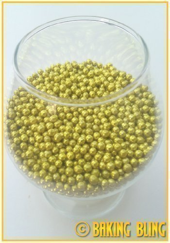 Amazon.com: 50g 4mm Edible Gold Balls Sugarcraft Dragees by Baking ...