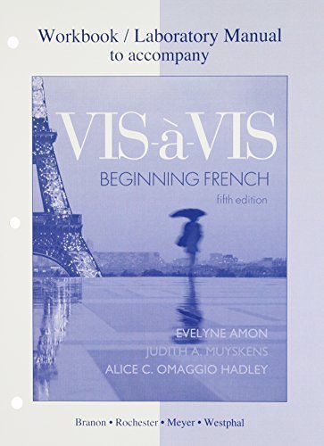 Workbook/Lab Manual to accompany Vis-à-vis: Beginning French 5th ...