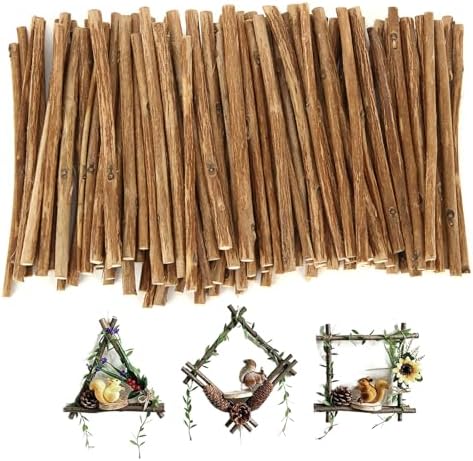 Amazon.com: Oungy 300PCS 4 Inch Long Wood Log Sticks for Crafts Natural ...