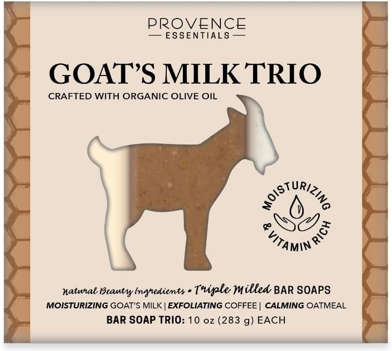 Amazon.com : PROVENCE ESSENTIALS Trio Soap Sets (Goat's Milk Trio ...