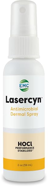 Amazon.com : EMC PHARMA Lasercyn™ Dermal Spray- HOCl, Pre-Procedure or ...