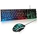 Amazon.com: FLAGPOWER (Upgrade Version) LED Backlit Wired Gaming ...