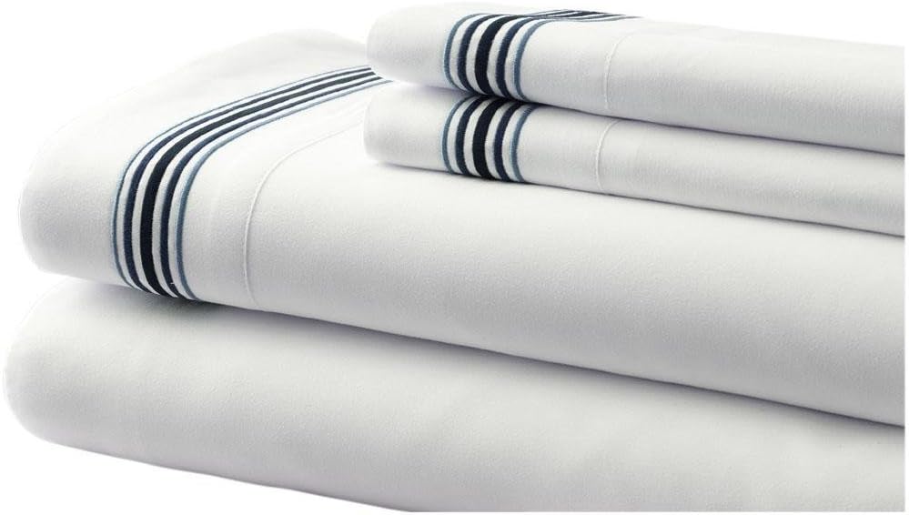 Amazon.com: Pacific Coast Textiles Bellissimo Marrowing Hem Sheet Set ...