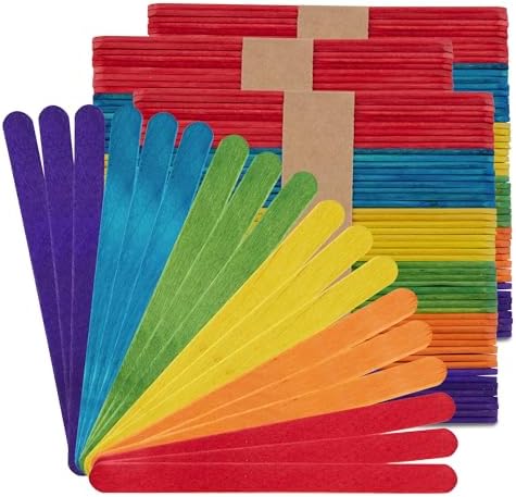 Amazon.com: Hygloss Colored Craft Sticks – Vibrant Wooden Multi-Colored ...