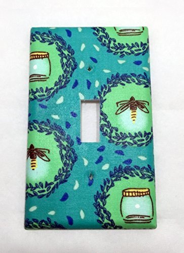 Amazon.com: Fireflies Fabric Covered Single Switch cover/Switch Plate ...