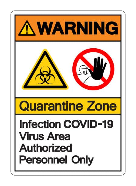 WARNING QUARANTINE ZONE SIGN | Foam Board Fixed on Waterproof Sticker ...