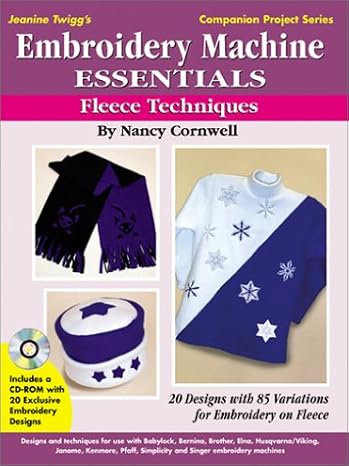 Embroidery Machine Essentials - Fleece Techniques: Jeanine Twigg's ...