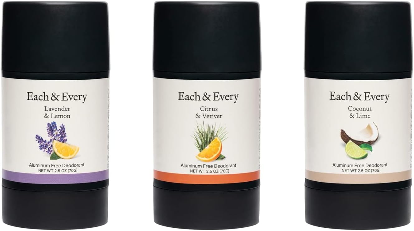 Amazon.com : Each & Every Travel Size Mini Deodorant Set - Aluminum ...