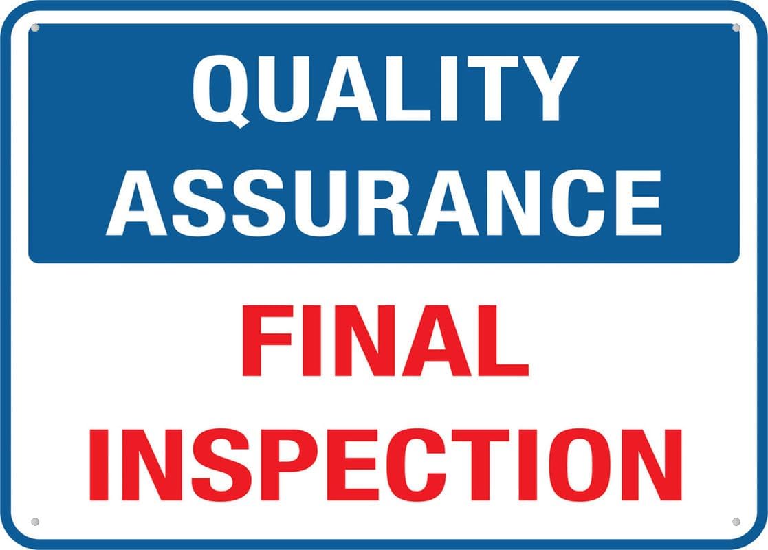 Amazon.com: Puhayexi Quality Assurance Final Inspection Sign Signs ...