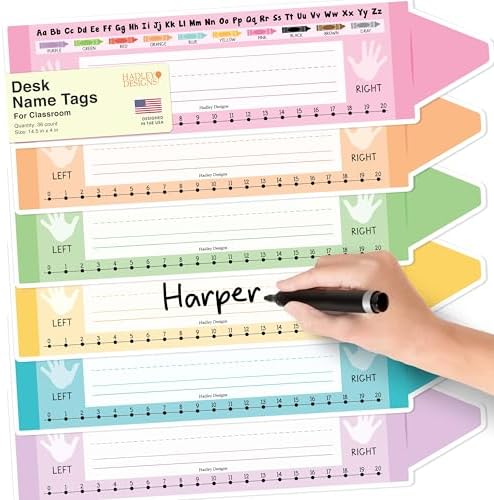 Amazon.com: Desk Name Tags for Classroom -25 Student Name Plates for ...