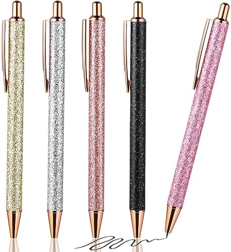 Amazon.com : 5PCS Fancy Pens For Woman Sparkly Glitter Pens Glitter ...