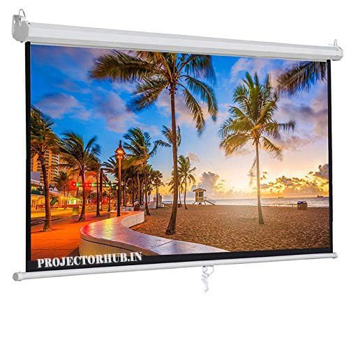 Tip 'n' Top Auto Lock Manual Pull 100 inches 4:3 Ratio Projector Screen ...