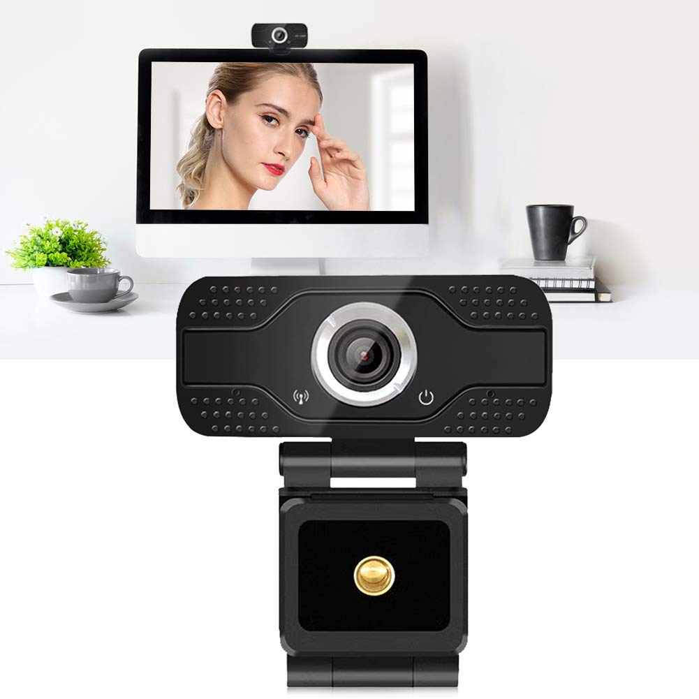 Webcam with Microphone, 1080P Desktop Computer Camera USB Online Class ...