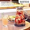 Amazon.com: SUSTEAS 2.0 Liter 68oz Glass Pitcher with Lid, Easy Clean ...